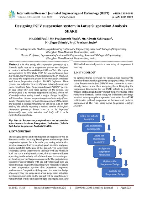 Designing FSEV suspension system in Lotus Suspension Analysis SHARK | PDF Designing FSEV suspension system in Lotus Suspension Analysis SHARK | PDF