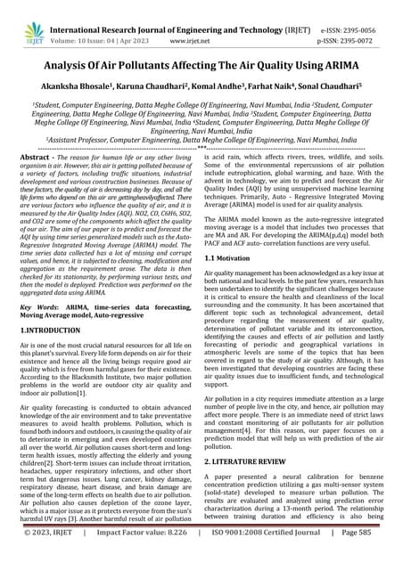 Air Pollution Prediction Using Machine Learning Pdf