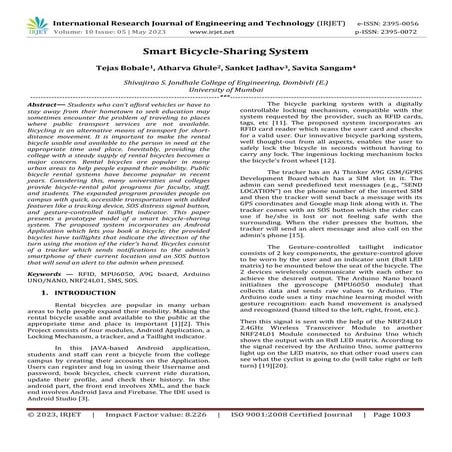 Smart Bicycle-Sharing System | PDF