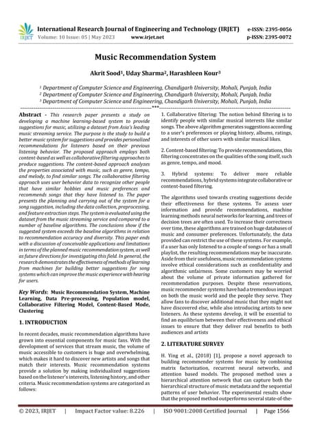 Music Recommendation system Project PPT.pptx