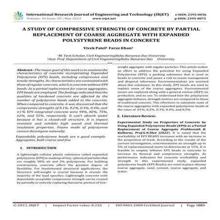 A STUDY OF COMPRESSIVE STRENGTH OF CONCRETE BY PARTIAL REPLACEMENT OF ...