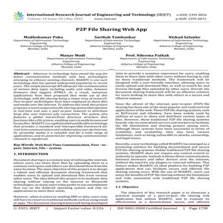 P2P File Sharing Web App | PDF