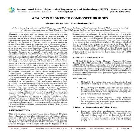 Design of Skew Culvert Analysis: A review | PDF