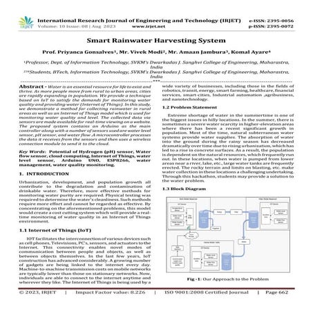 Smart Rainwater Harvesting System | PDF