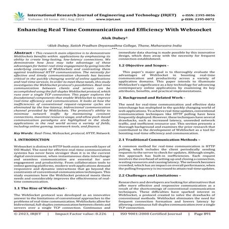 Enhancing Real Time Communication And Efficiency With Websocket Pdf