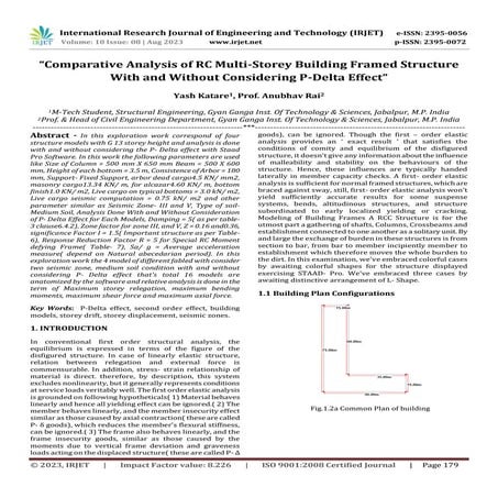 “comparative Analysis Of Rc Multi Storey Building Framed Structure With