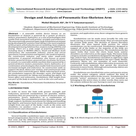 Design and Analysis of Pneumatic Exo-Skeleton Arm | PDF