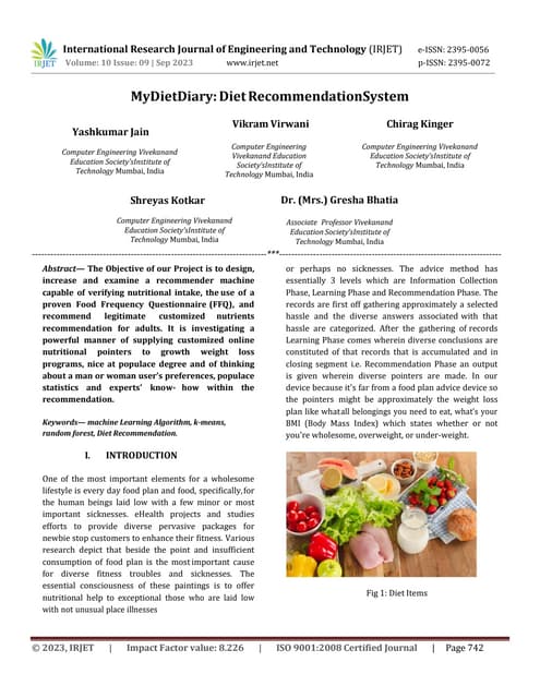 FOOD DIET CHART RECOMMENDATION SYSTEM.pptx