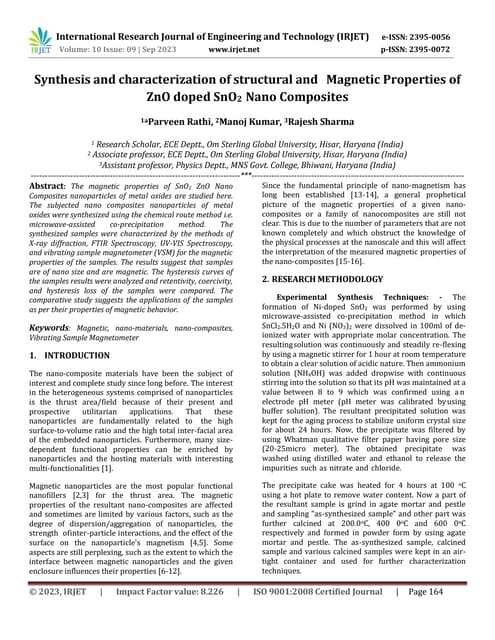 Study of Crystallite Size and Microstrain Using X-Ray Diffractometer (XRD) | PDF