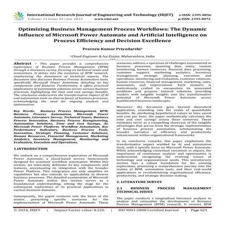 Optimizing Business Management Process Workflows: The Dynamic Influence ...