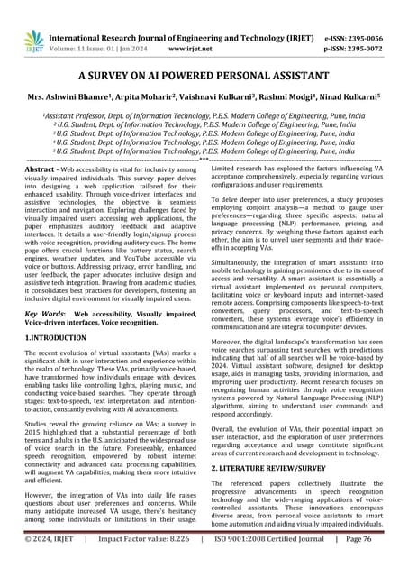 A Literature Survey On Voice Assistance | PDF | Programming Languages ...