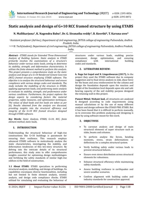 Comparative Seismic Analysis of G+20 RC Framed Structure Building for Maximum Drift with and ...