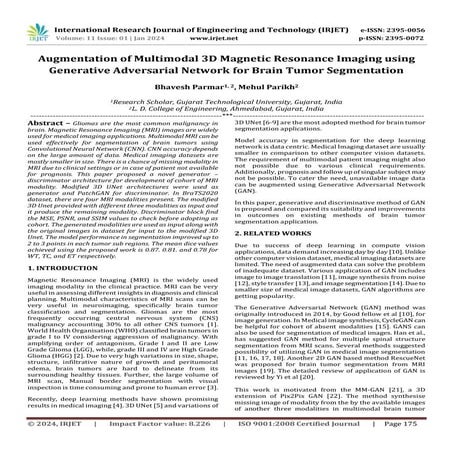 Augmentation Of Multimodal 3d Magnetic Resonance Imaging Using