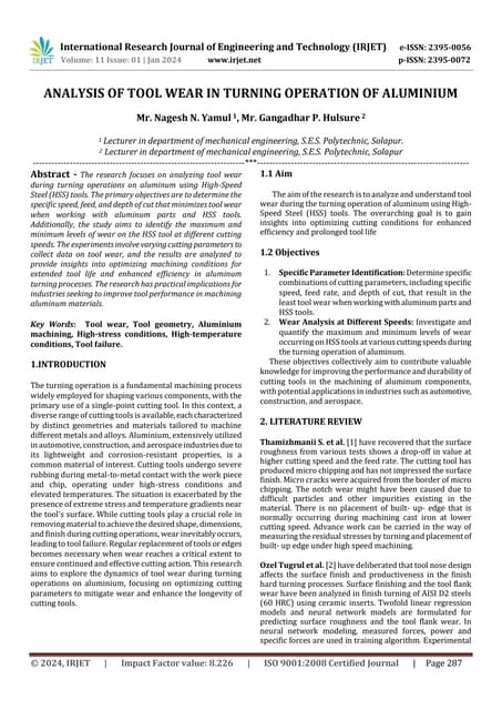 Cutting Tool Wear | PDF