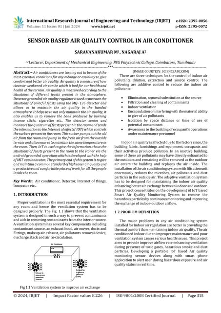 Sensor Based Air Quality Control In Air Conditioner Pdf