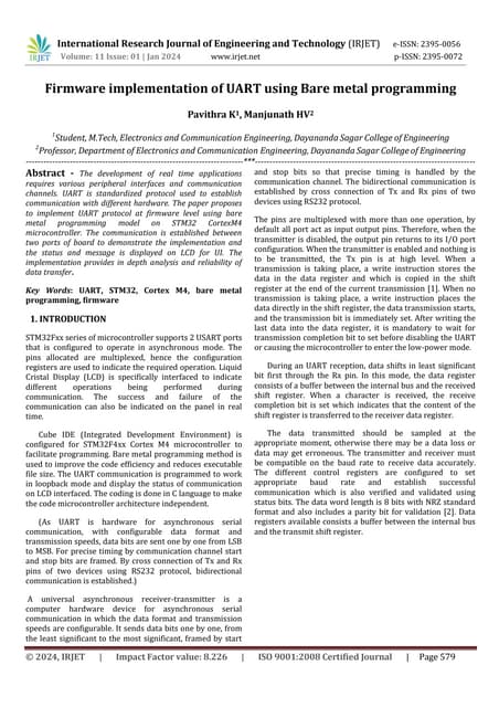 UART | PPT | Computer Peripherals | Computing