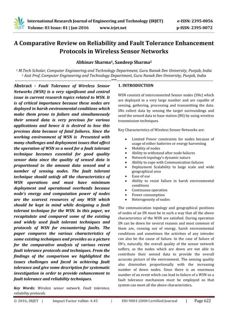 A Comparative Review On Reliability And Fault Tolerance Enhancement Protocols In Wireless Sensor