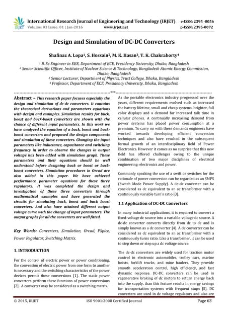 DC-DC Converter.pptx | Consumer Electronics | Technology & Computing