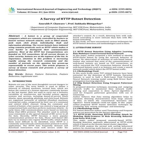 A Survey Of Botnet Detection Pdf