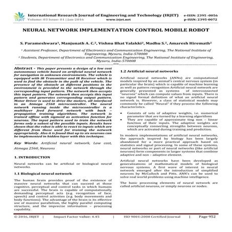 Neural Network Implementation Control Mobile Robot Pdf