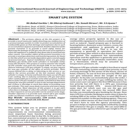 Smart LPG System | PDF