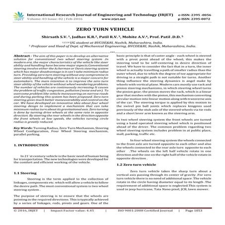 Zero Turn Vehicle | PDF