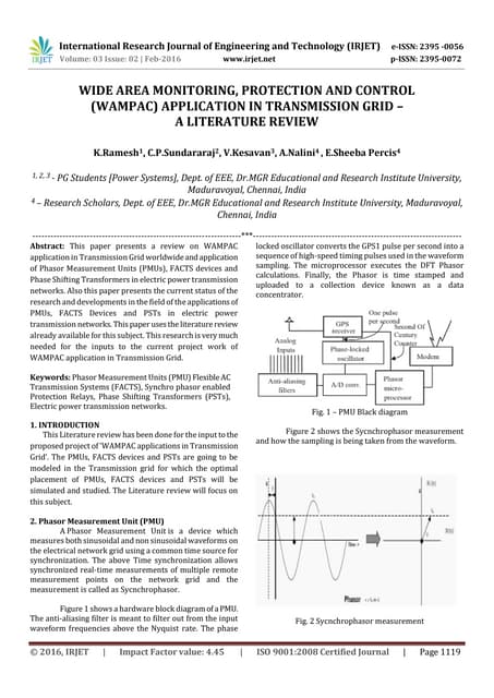 Phasor Measurement Unit (PMU) | PDF