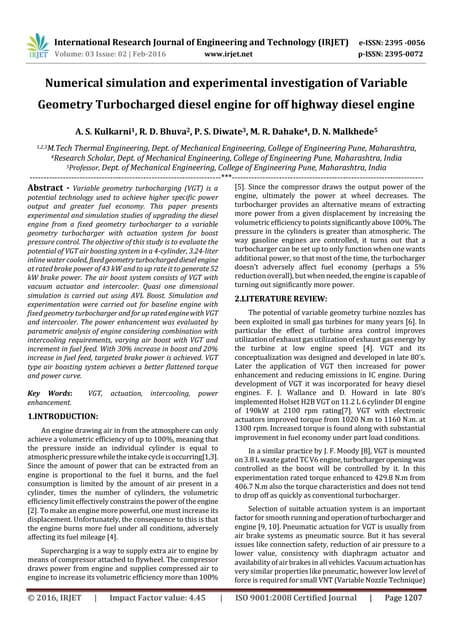 variable geometry turbocharger | PPTX
