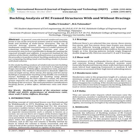 Buckling Analysis of RC Framed Structures with and without Bracings ...