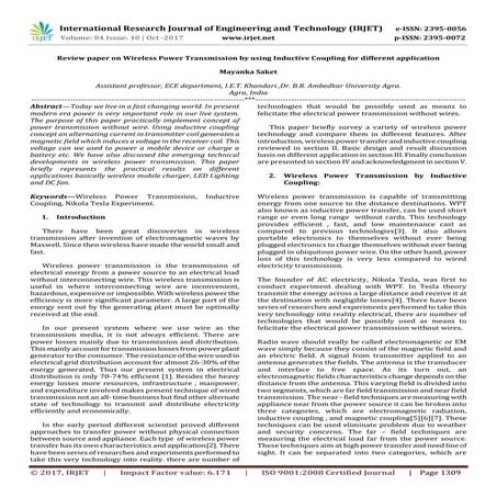 PROJECT REPORT ON WIRELESS POWER TRANSMISSION | PDF
