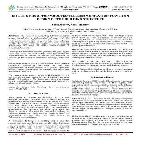 analysis and design of telecommunication tower | PPTX