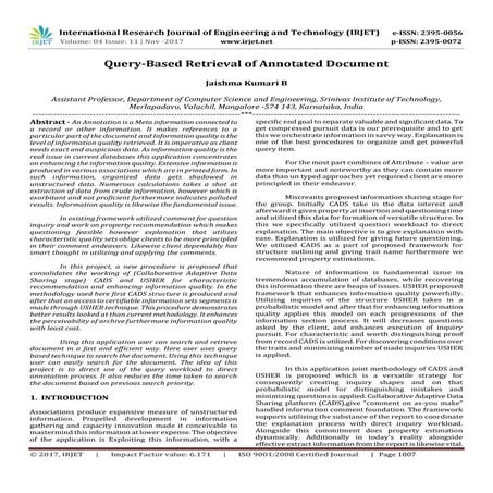 Query-Based Retrieval of Annotated Document | PDF | Search | Internet