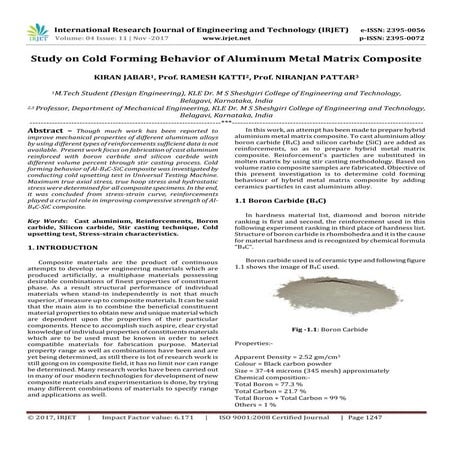 Study on Cold Forming Behavior of Aluminum Metal Matrix Composite | PDF