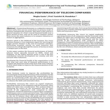 Financial Performance of Telecom Companies | PDF