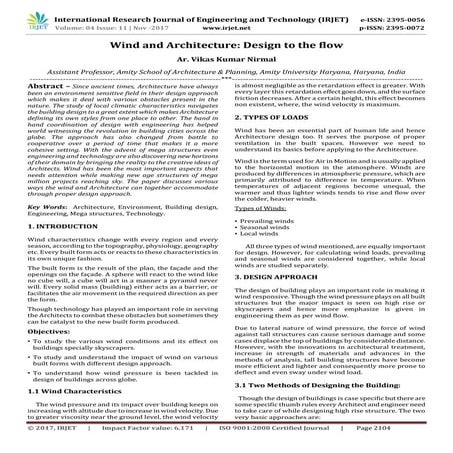 Wind and Architecture: Design to the flow | PDF