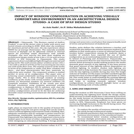 Impact of Window Configuration in Achieving Visually Comfortable ...