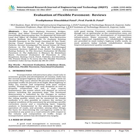 IRC115-2014 GUIDELINES FOR STRUCTURAL EVALUATION AND STRENGTHENING OF FLEXIBLE ROAD PAVEMENTS ...