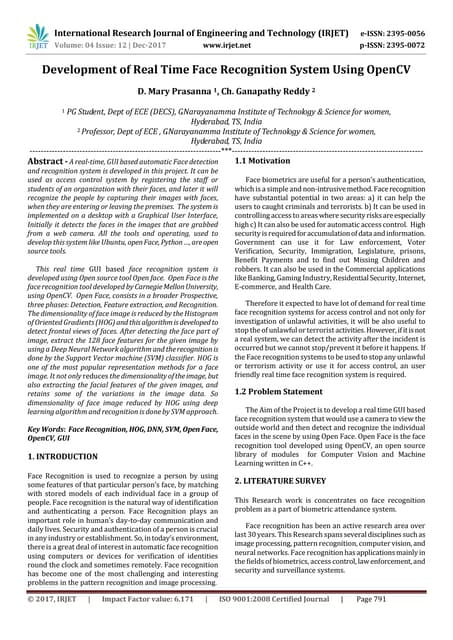 Computer Vision - Real Time Face Recognition using Open CV and Python ...