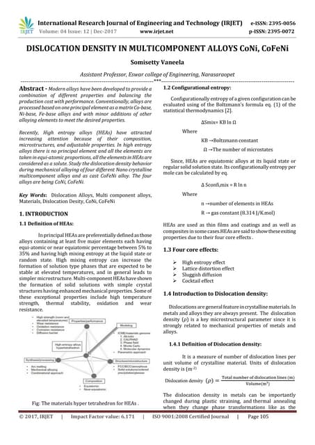 High Entropy alloys | PPTX | Chemistry | Science