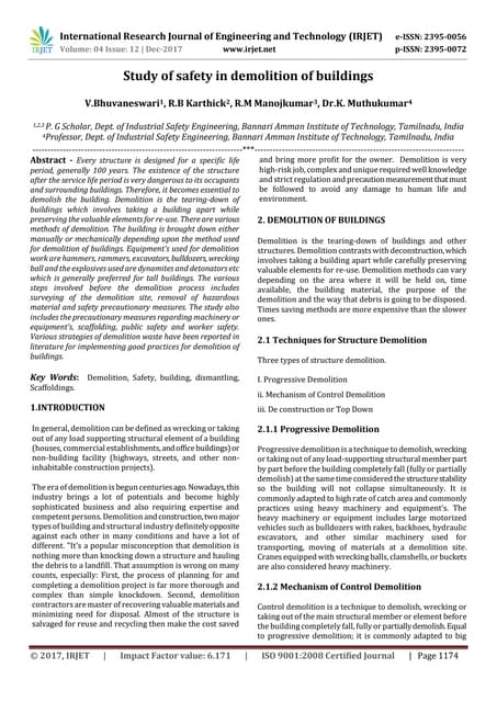 Demolishing of concrete structures | PDF | Civil Engineering Industry ...