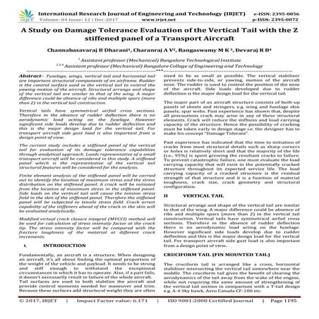 A Study on Damage Tolerance Evaluation of the Vertical Tail with the Z ...
