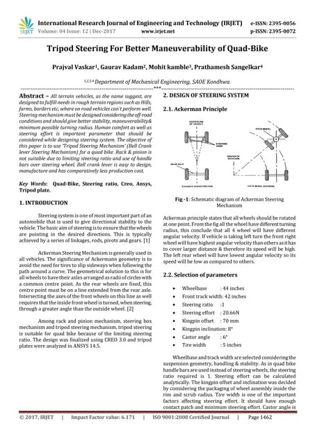 Design and Development of Ackerman Steering System for Formula Student ...