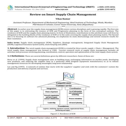 Review on Smart Supply Chain Management | PDF | Logistics | Business