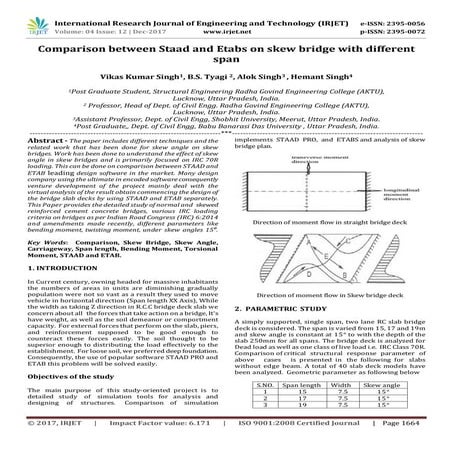 Comparison Between Staad and Etabs on Skew Bridge with Different Span ...