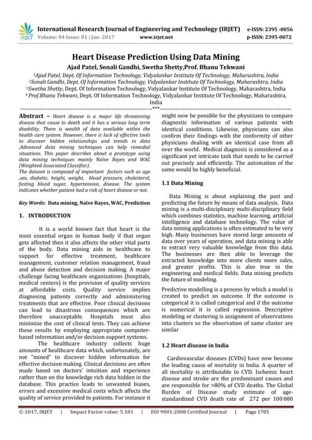 Heart Disease Prediction Using Data Mining Pdf