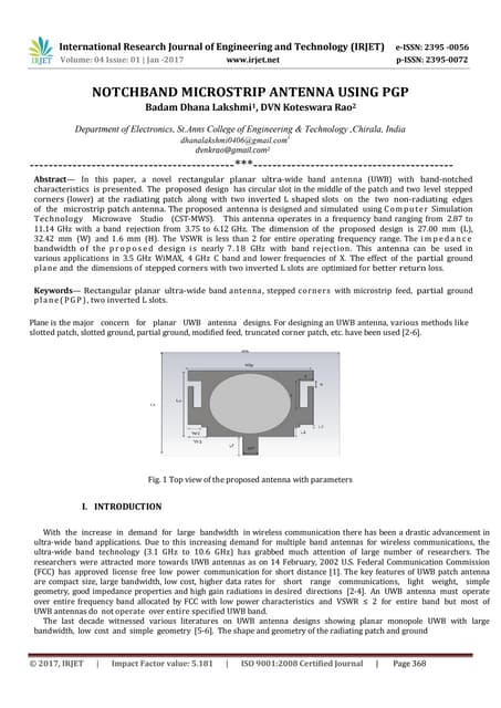 Analysis and Gain Enhancement of Different Shapes of Shapes of Microstrip Patch Antenna | PDF ...