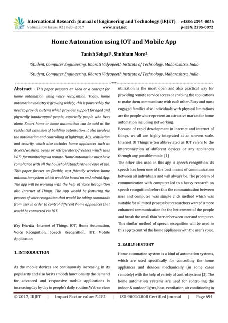 home automation using iot ans esp32 chip | PPTX