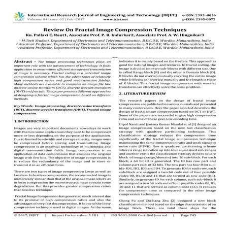 Review On Fractal Image Compression Techniques Pdf