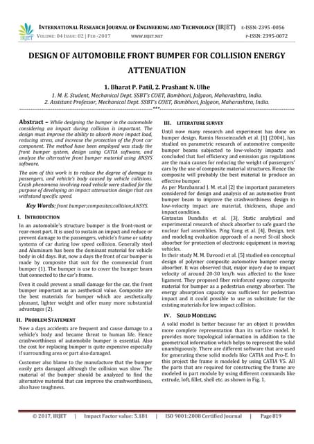 DESIGN ANDDEVELOPMENT OF AUTOMATIC PNEUMATIC BUMPER | PDF | Performance ...