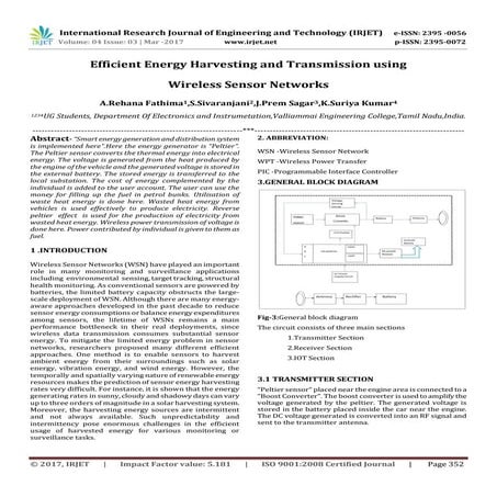 Efficient Energy Harvesting And Transmission Using Wireless Sensor